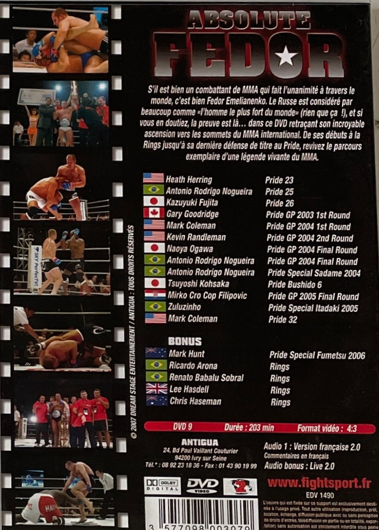 Absolute Fedor DVD with Fedor Emelianenko (Region 2 DVD) (Preowned ...