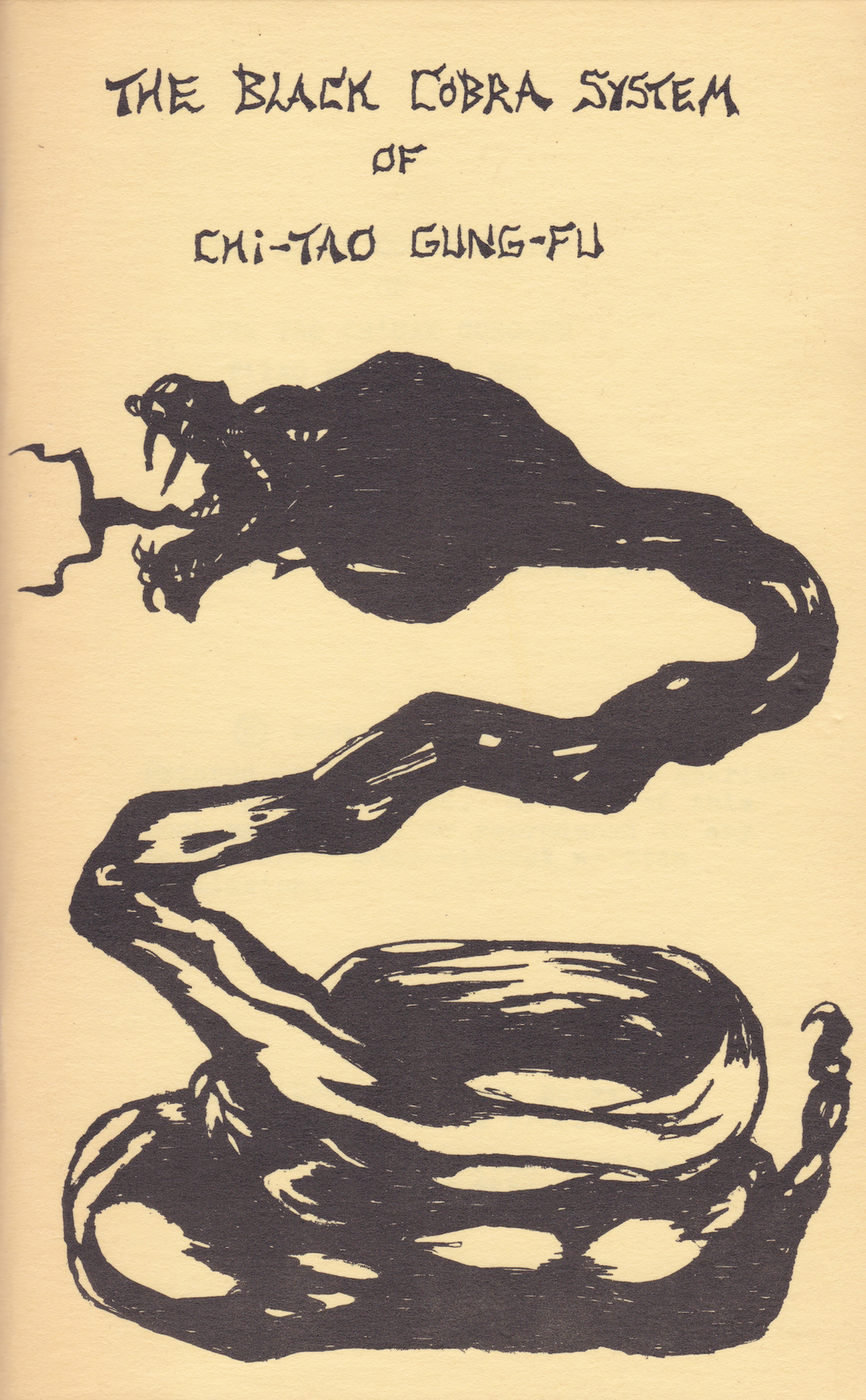 The Black Cobra System of Chi Tao Gung Fu Book by Tien Tao Lung (Preow ...